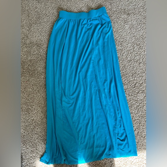 LOFT | Skirts | Loft Blue Maxi Skirt | Poshmark